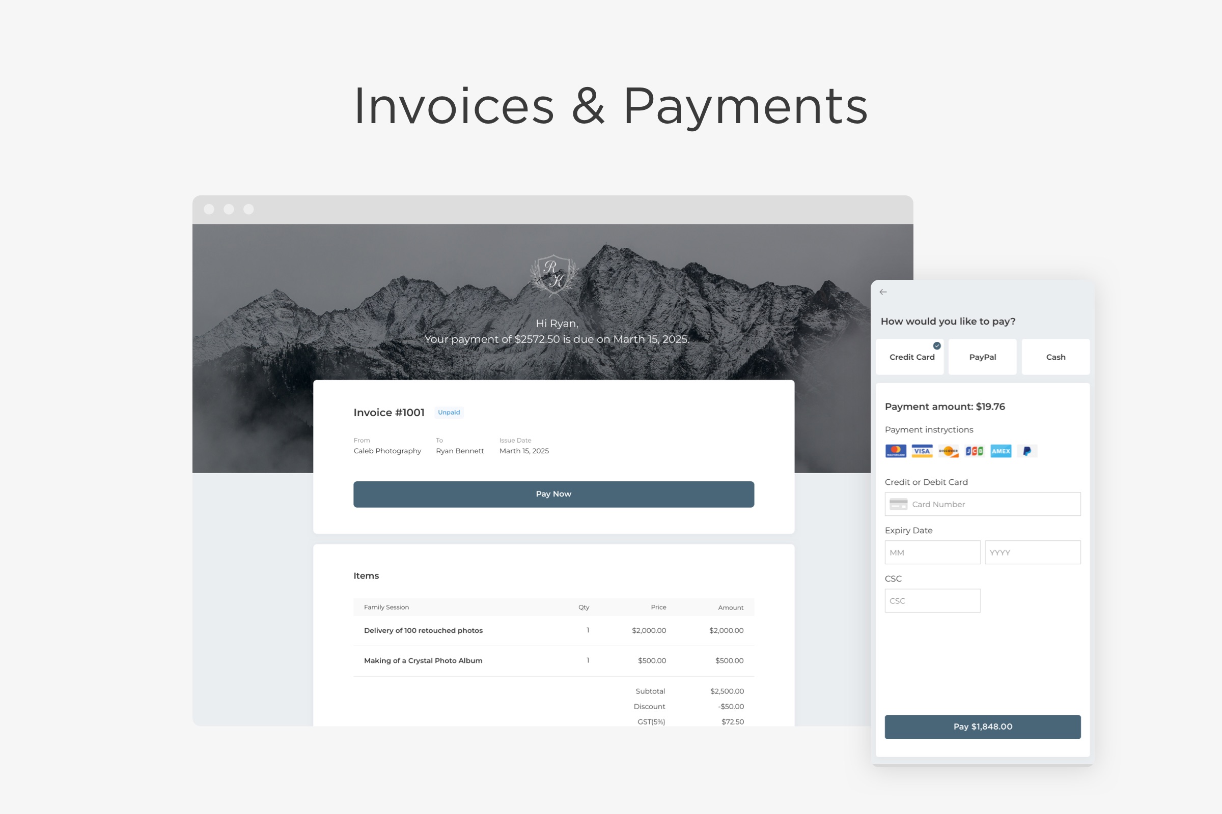 Zno Manager™| New Feature-Photography Invoices